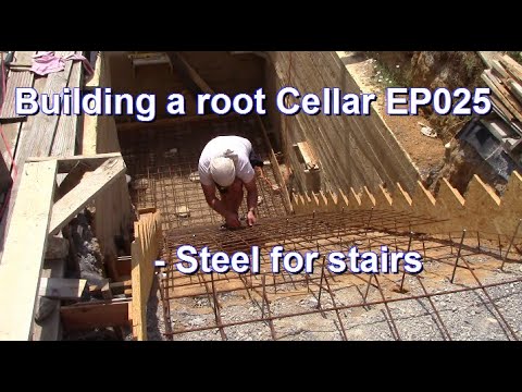 Building a root Cellar EP025 - Steel for stairs - YouTube