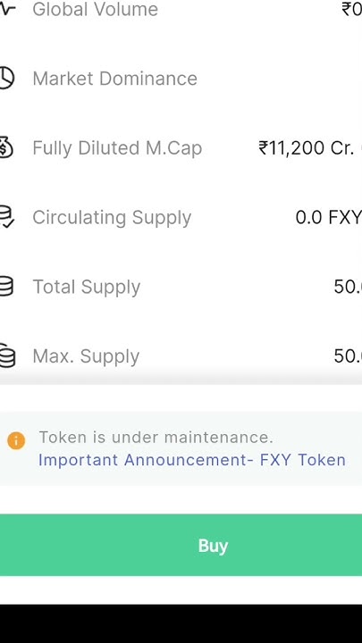 Floxypay token FXY coin showing under maintenance don't Buy #floxypay #fxy #coindcx #crypto # ...