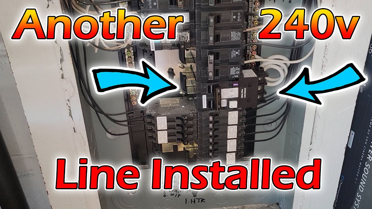 Adding another 240V line and PDU in Garage - YouTube
