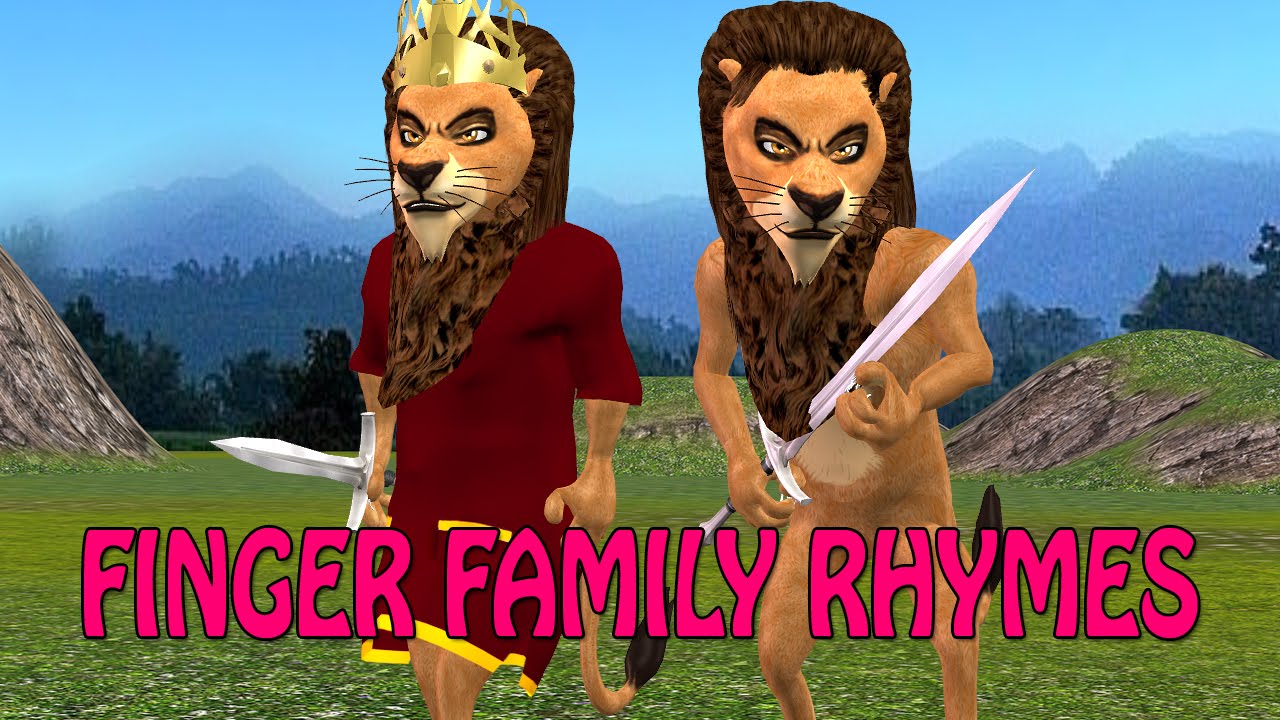3d finger family | 3d lion finger family | lion finger family nursery ...
