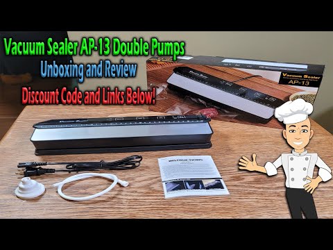 Vacuum Sealer AP 13 Double Pumps Unboxing and Review | 20% Discount ...