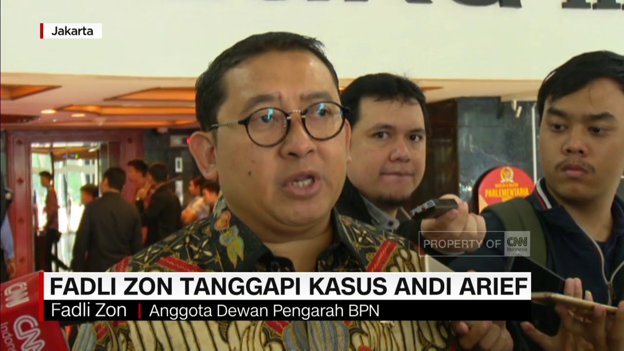 Tanggapan Fadli Zon Terkait Kasus Narkoba Andi Arief - YouTube