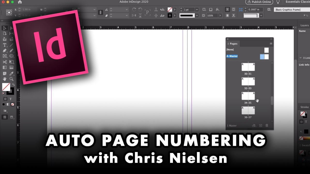 Auto Page Numbering in InDesign - YouTube