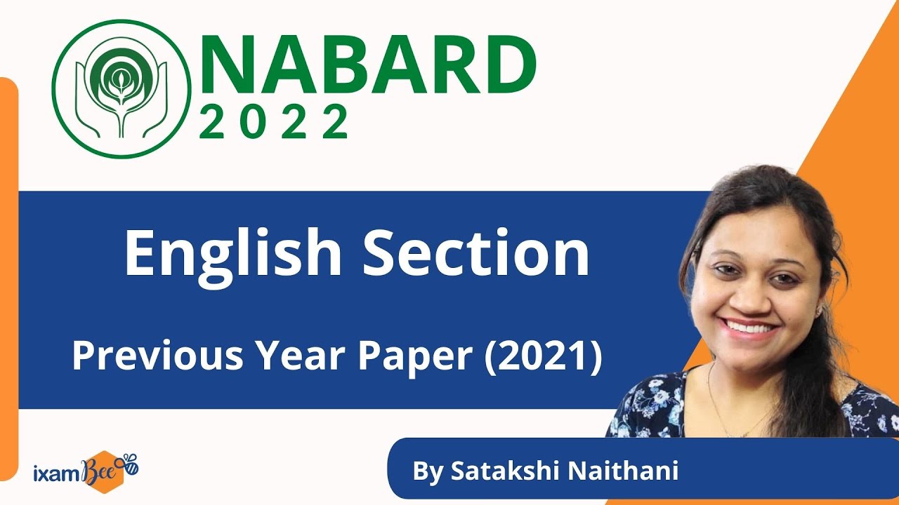 NABARD 2022| Previous Year Paper (2021) | English Section | By Satakshi ...