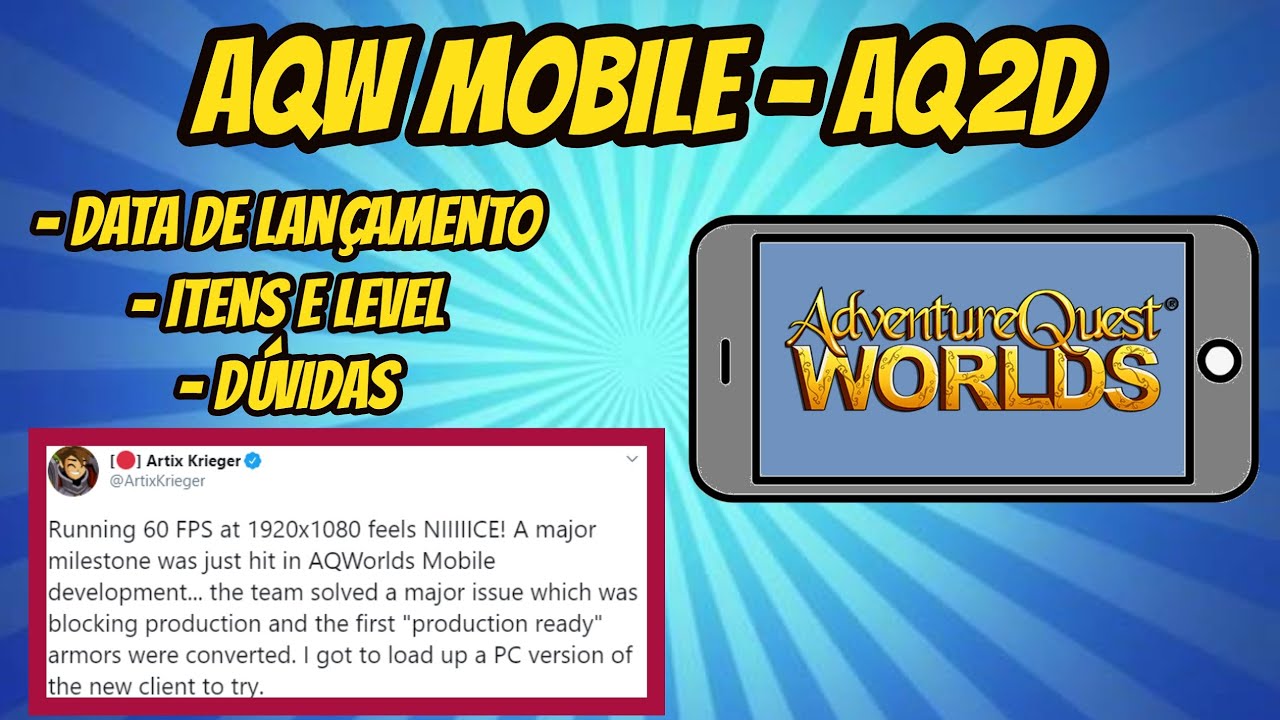 [AQW] Novidades Sobre o AQW Mobile - AQ2D - YouTube