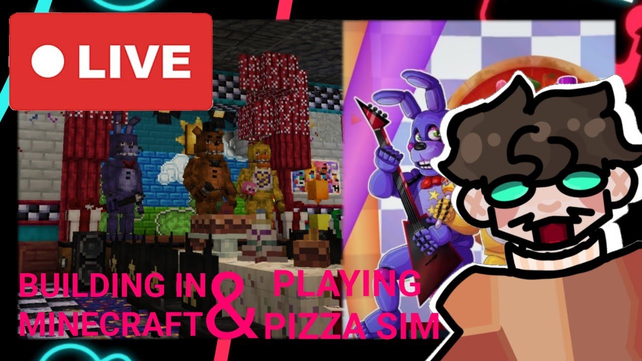 🔴 building a custom fnaf build and playing PIZZA SIM 🔴 - YouTube
