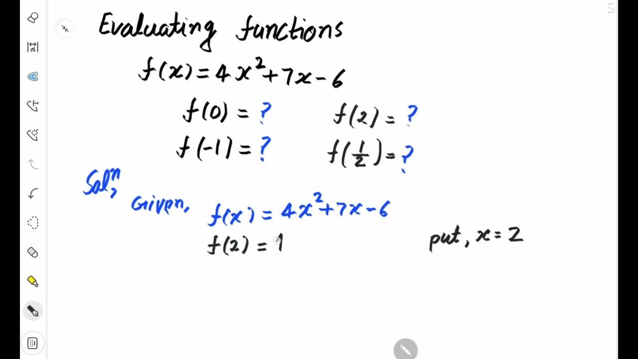 find the value of function. How to Evaluate function.Q2 - YouTube