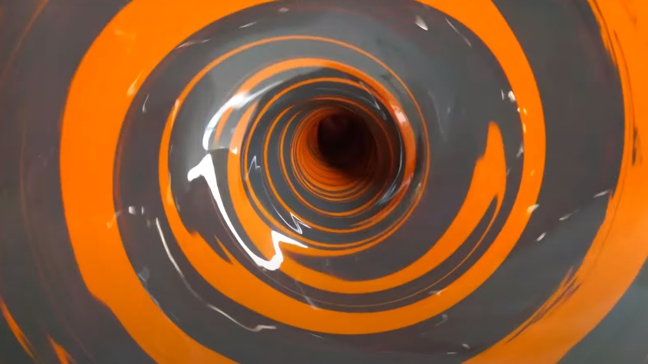 Satisfying Video | How To Make an Orange Whirlpool on Black #49 - YouTube
