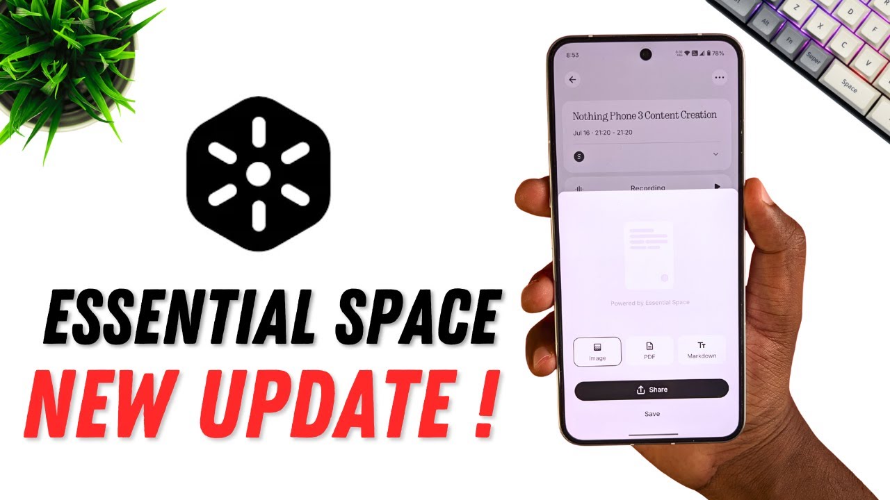 Nothing Essential Space Update – Calendar Sync, Flip to Record & AI ...