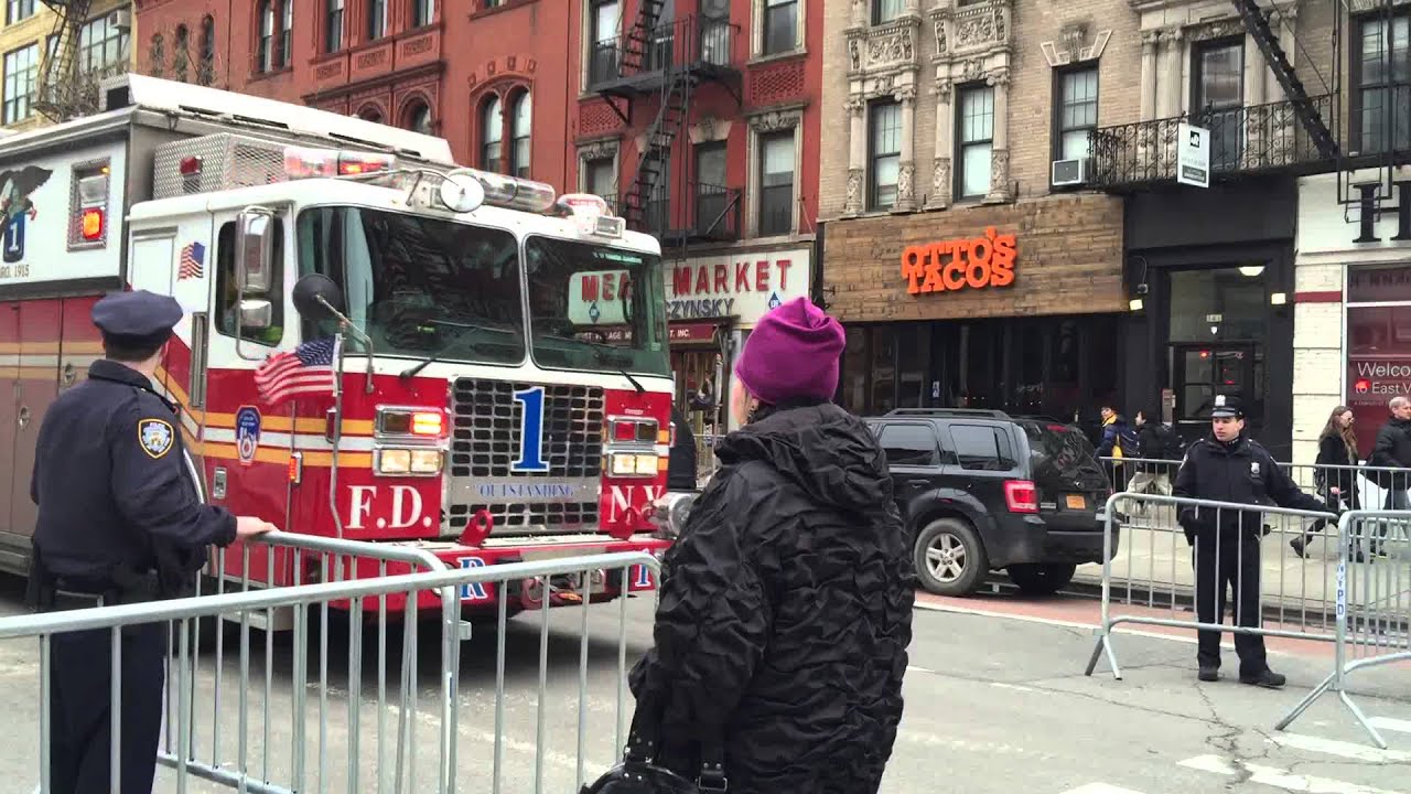 FDNY RESCUE 1 TAKING UP FROM 7 ALARM 10-60 MAJOR BUILDING COLLAPSE ...