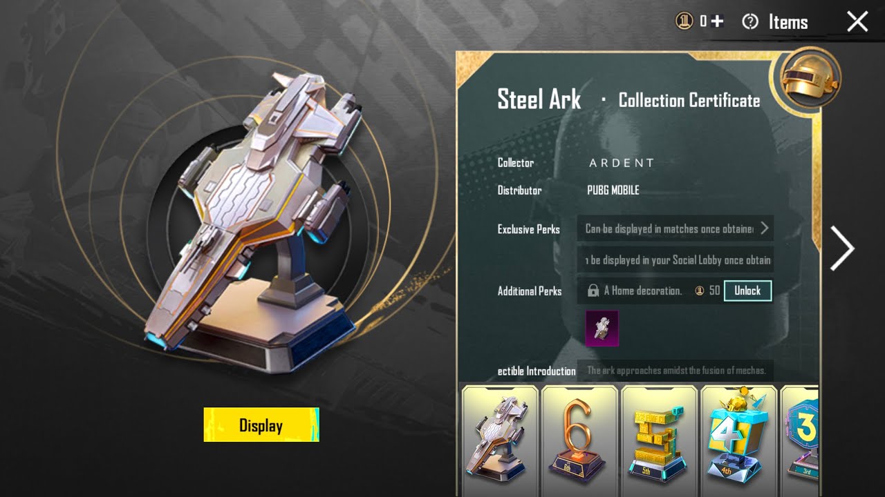 Unlocking Steel Ark Trophy In PUBG Mobile - YouTube