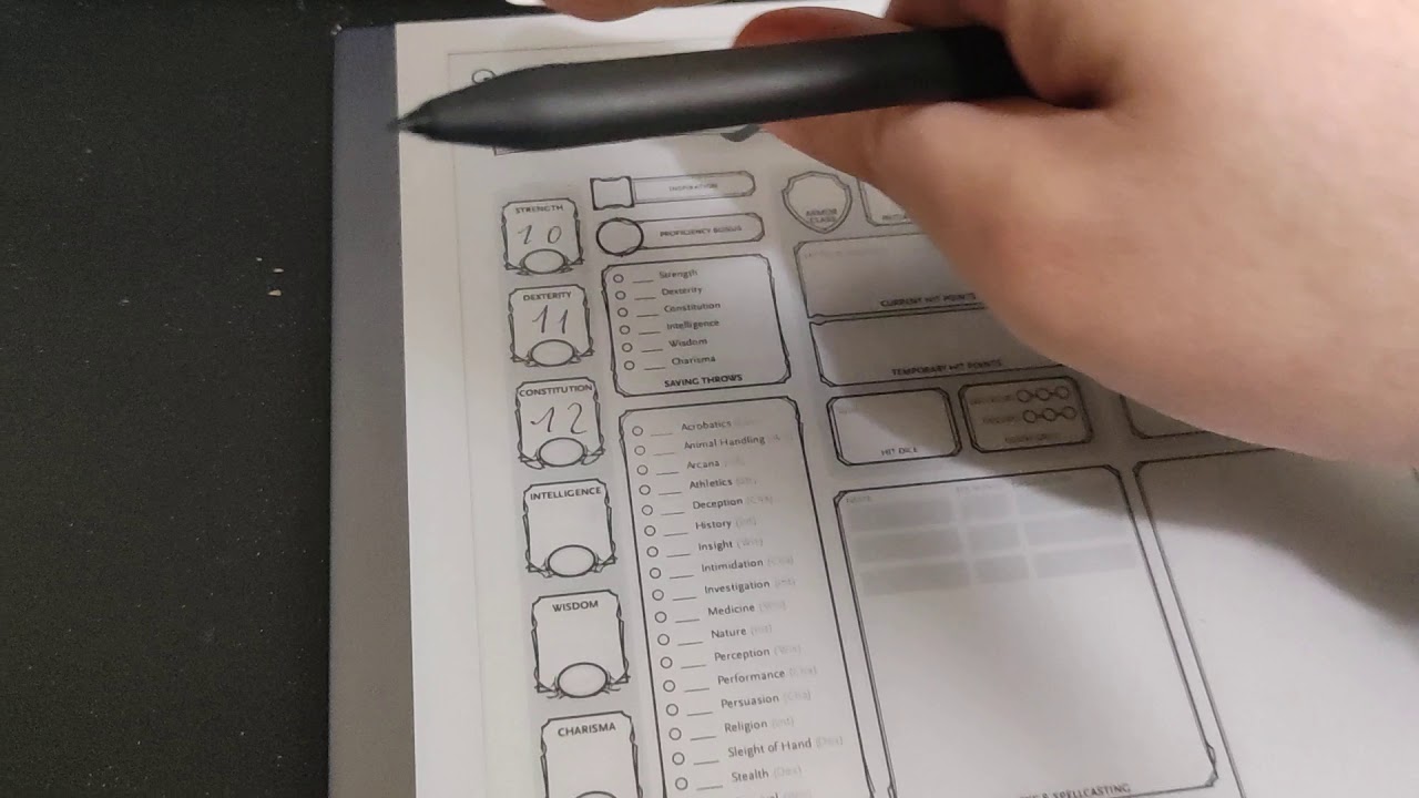 reMarkable 2 and d&d role game - YouTube