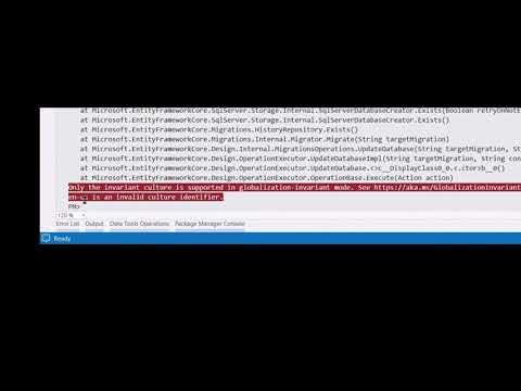 Only the invariant culture is supported in globalization-invariant mode. - YouTube