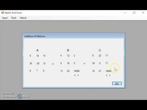 Matrix Tools Form - YouTube