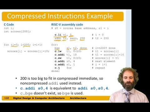 DDCA Ch6 - Part 22: RISC-V Compressed Instructions - YouTube