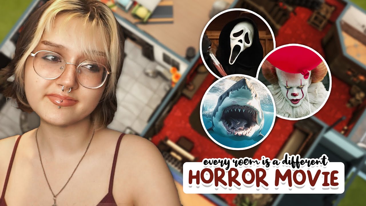 Every Room is a Different HORROR MOVIE 👻 | Sims 4 Build Challenge - YouTube