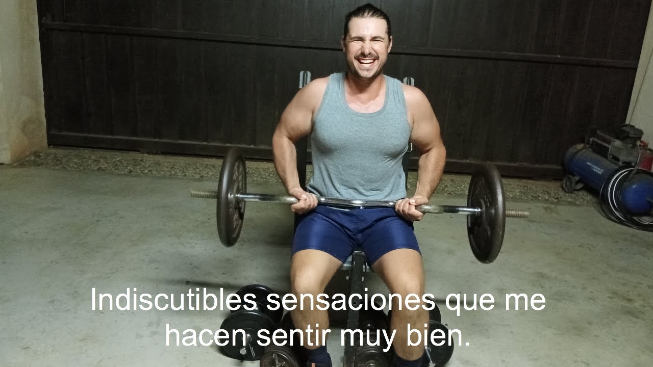 Pres inclinado y curl de bíceps sentado - YouTube