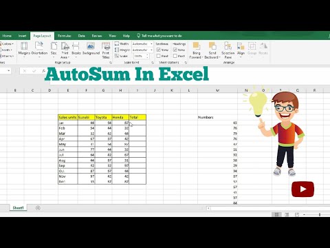 How to Sum Automatically in Excel | Autosum Shortcut in Excel - YouTube
