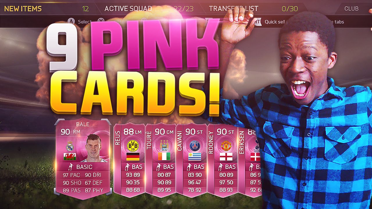 9 X PINK CARD IN A PACK !! THE BEST PINK CARDS FUTTIES PACK OPENING ...