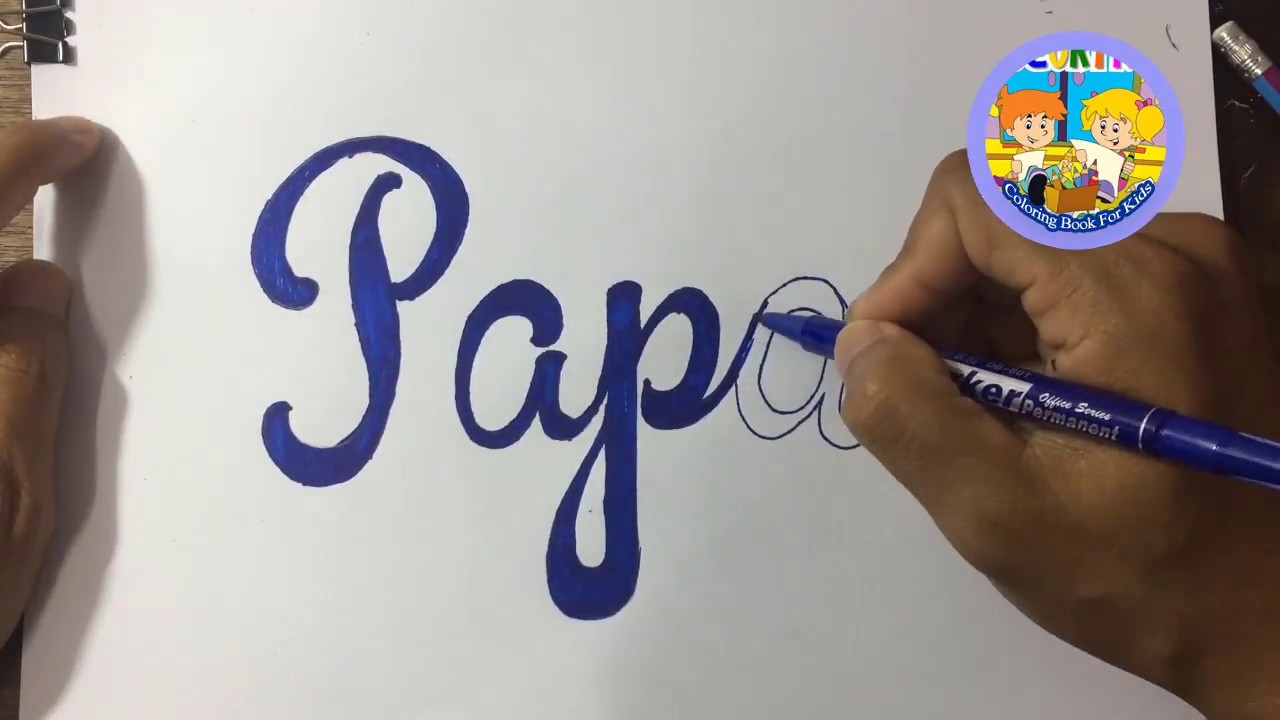 How to draw Papa | Coloring Books For Kids #003 - YouTube