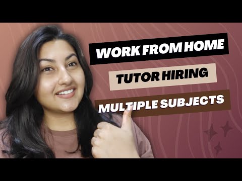 🚀 Work from home | Online tutor hiring | Teach multiple subjects | Earn ...