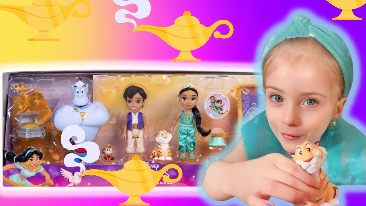 Aladdin & Jasmine Disney Petit Princess Doll Set Box Opening with Kaia ...