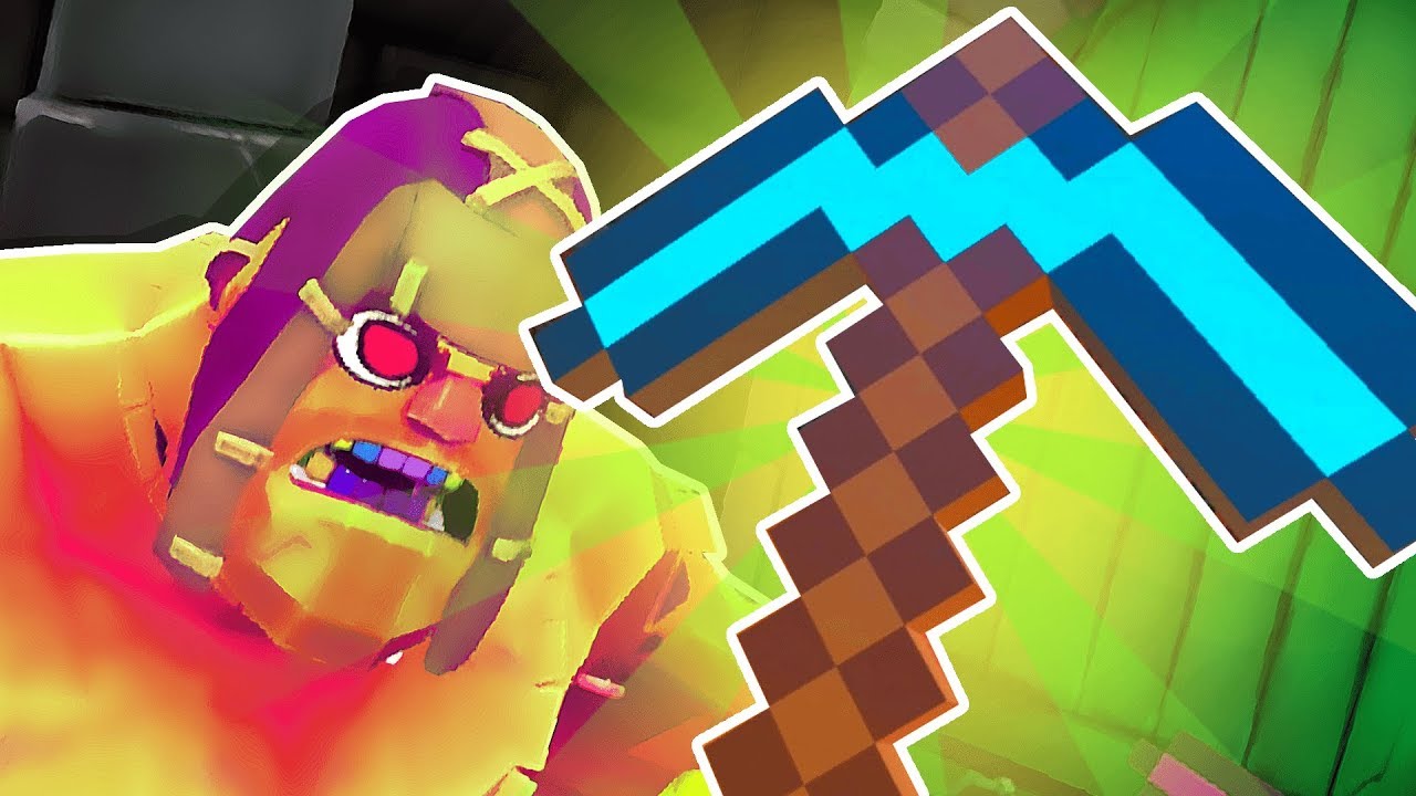 GORN'S *NEW* DIAMOND PICKAXE WEAPON! (Minecraft Mod) | Gorn VR Mods ...