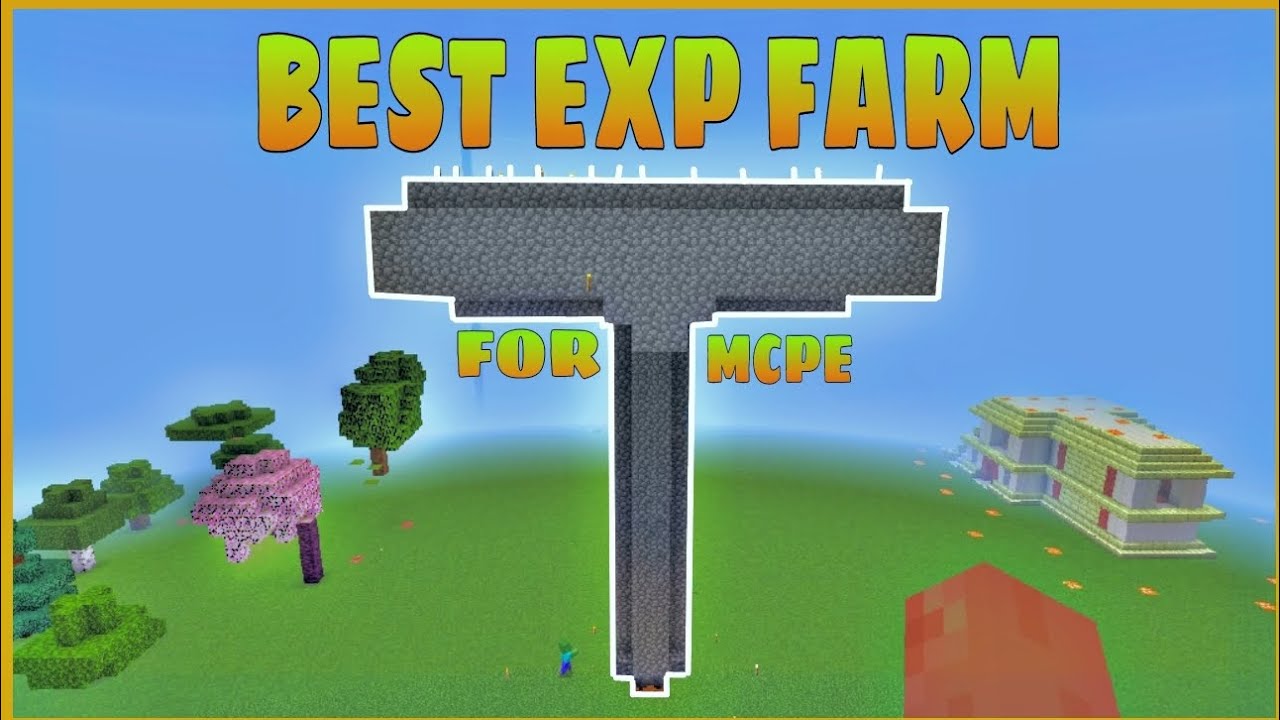 BEST EXP FARM|FOR MCPE|TELLE GAMERZ #expfarm #tellegamerz - YouTube