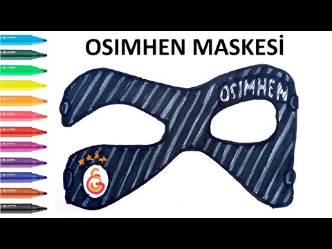 Easy Drawing Victor Osimhen Mask I Kolay Victor Osimhen Maskesi I Galatasaray Makesi
