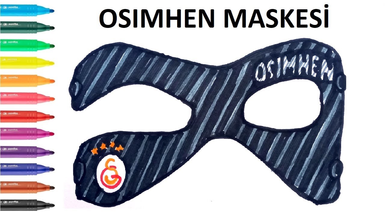 Easy Drawing Victor Osimhen Mask I Kolay Victor Osimhen Maskesi I ...