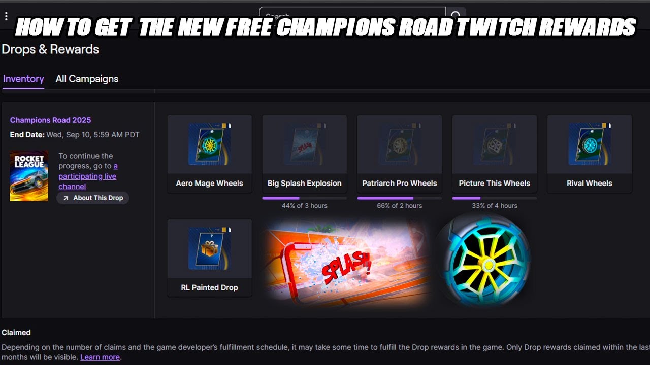 How To Get The *NEW* Champions Road Twitch Rewards Like Big Splash ...