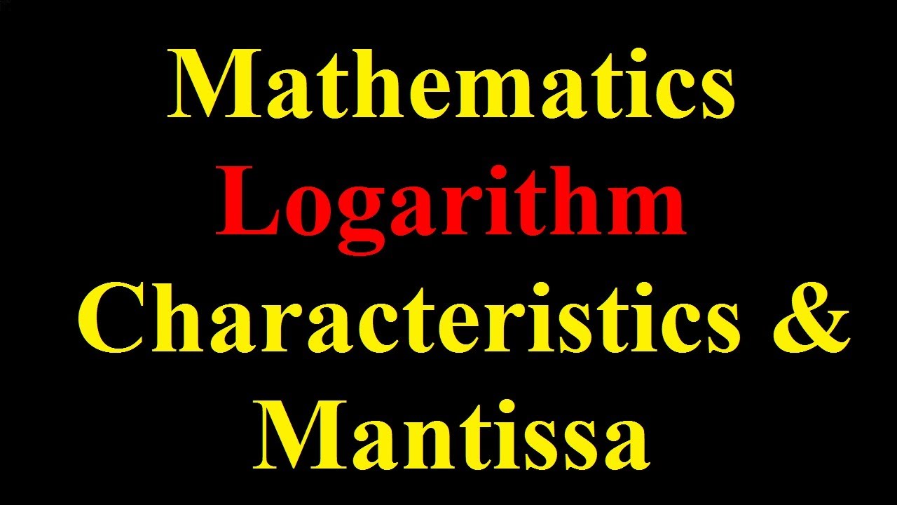 Properties of logarithmic and exponential functions - Antilogarithm ...