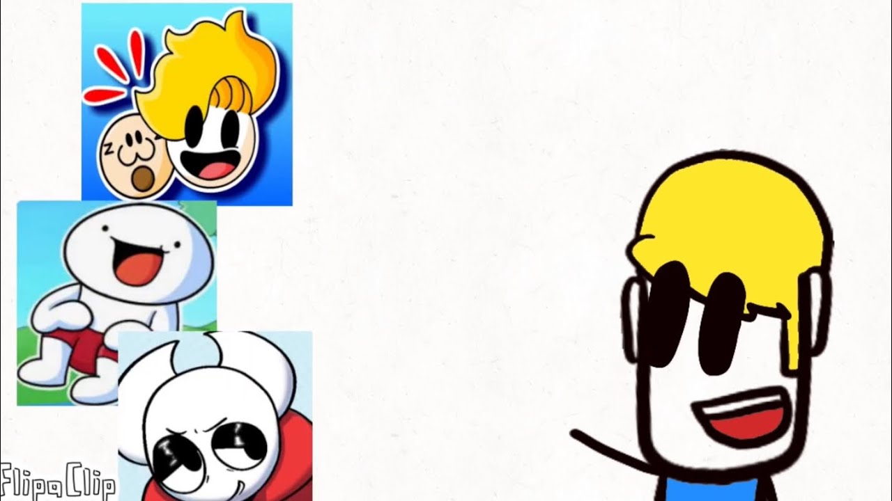 Drawing myself in other youTubers styles @Haminations @theodd1sout ...