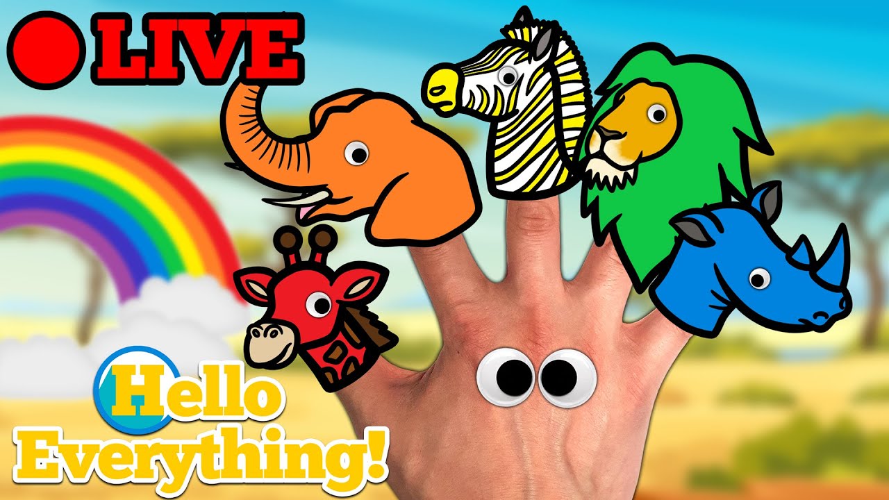 🔴 Hello Everything! 👀 Live Stream | Finger Family Nursery Rhymes ...