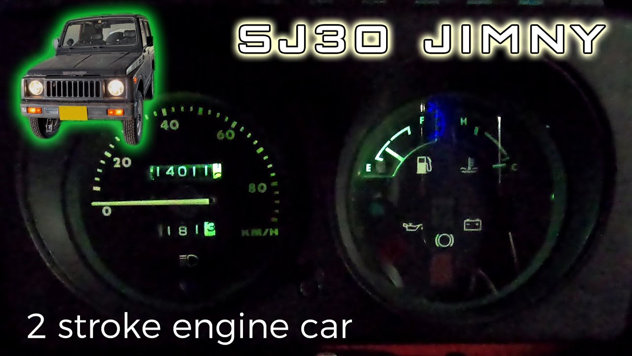 (1984y) SUZUKI JIMNY(539cc 4MT) acceleration test. K-car , 2 stroke ...
