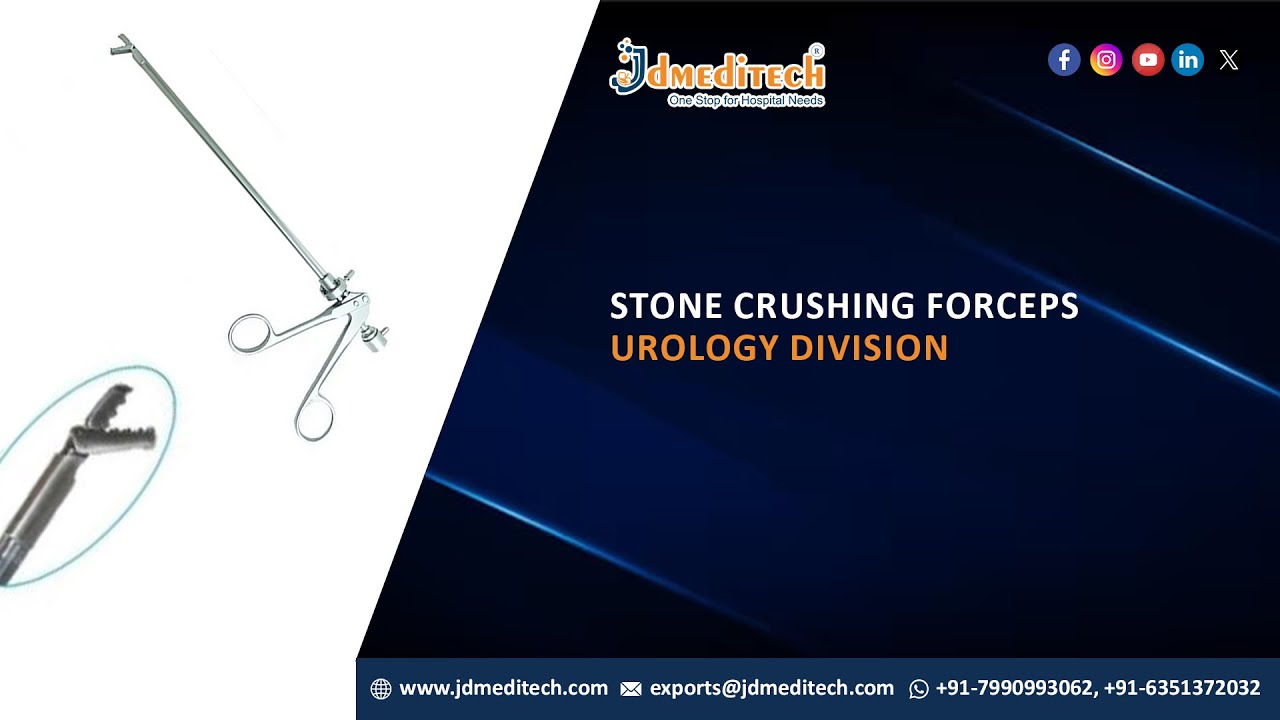 Stone Crushing Forceps | Urology | JDmeditech india - YouTube