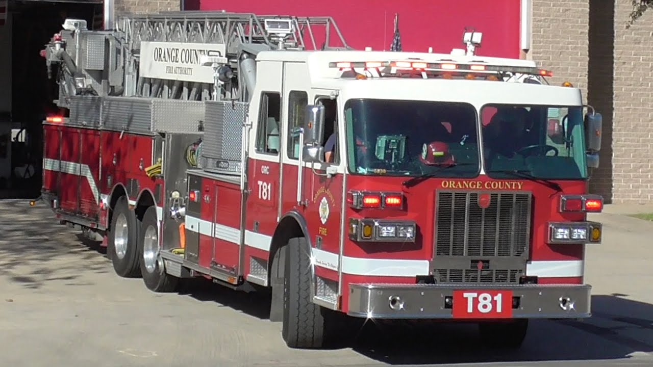 OCFA Truck 81 (Reserve) Responding - YouTube