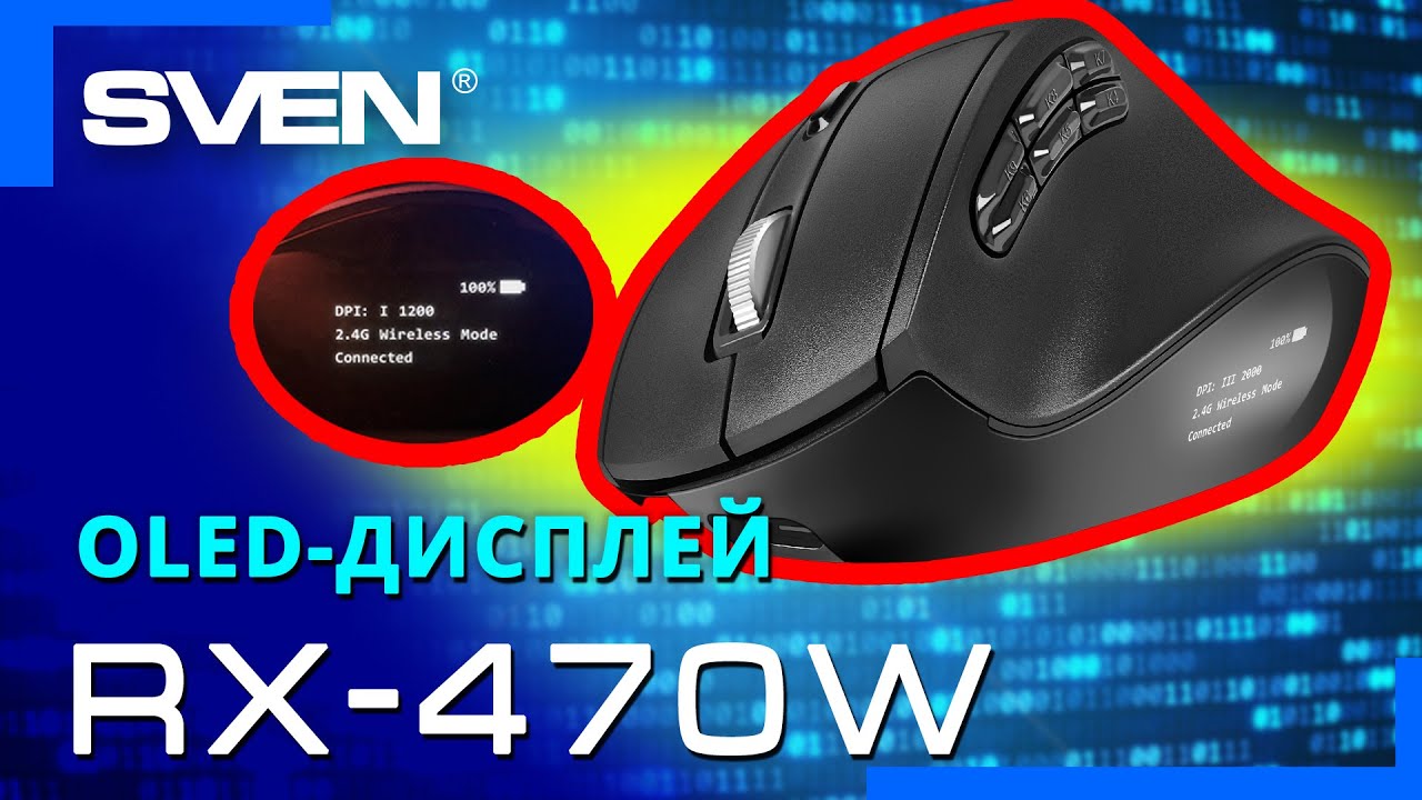 Видео распаковка SVEN RX-470W 📦 Двухрежимная беспроводная мышь (Bluetooth и беспроводной адаптер ...