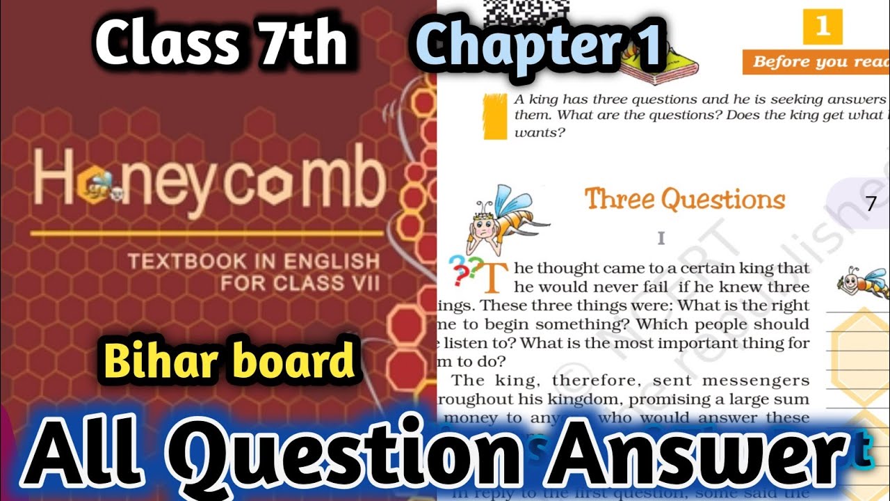 Three Question Class 7 Question Answer | Class 7 English Chapter 1 ...