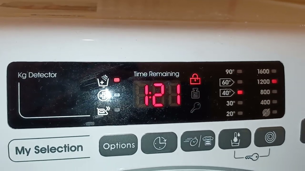 Candy Washing Machine - Control Panel - YouTube
