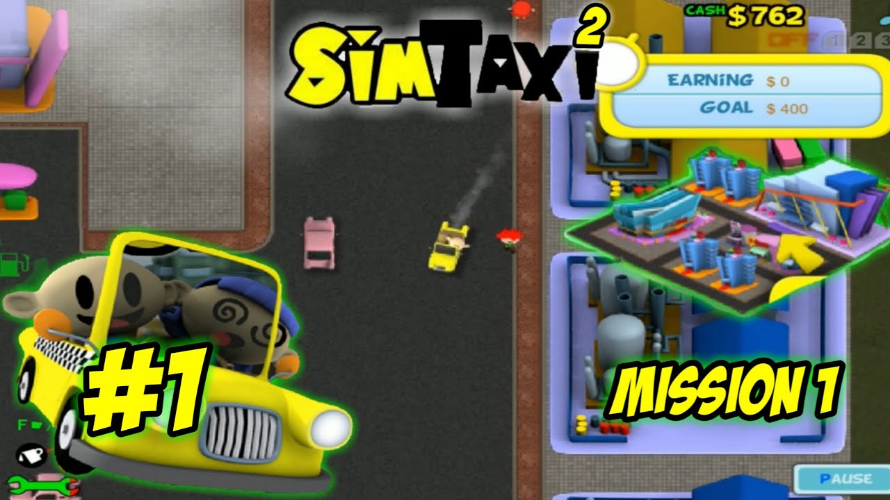 Sim Taxi 2 - Gameplay Part 1 - Campaign Mission 1 - Old Flash Player ...