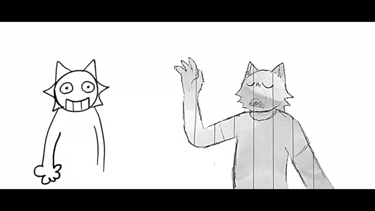 the two ways i draw funky cat guy - YouTube