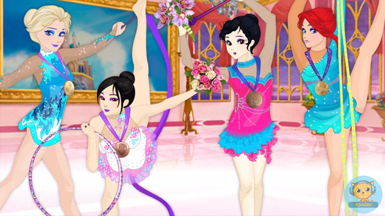 Princess Gymnastic Olympics - Frozen Disney princess videos for girls ...