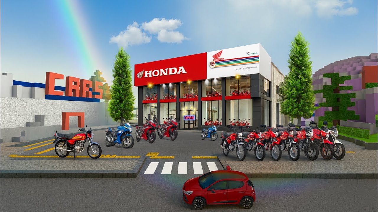 Grand Opening of My First Honda Bike Showroom in Party Craft! 🏍️😱 ...