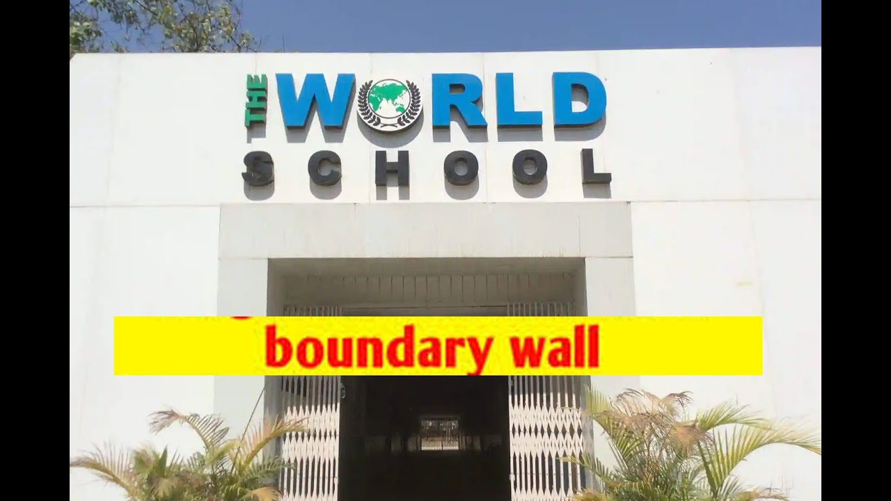 The world school boundry wall drone view - YouTube