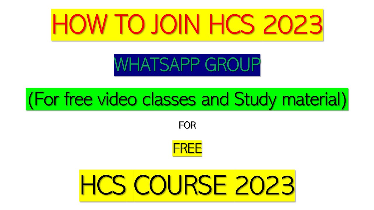 WhatsApp Group for HCS Preparation - Join now and start preparing for ...