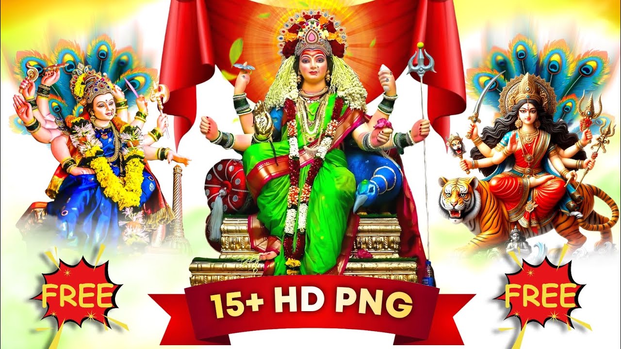 Download the BEST Durga Devi HD Png and Create Stunning Navratri Banner ...