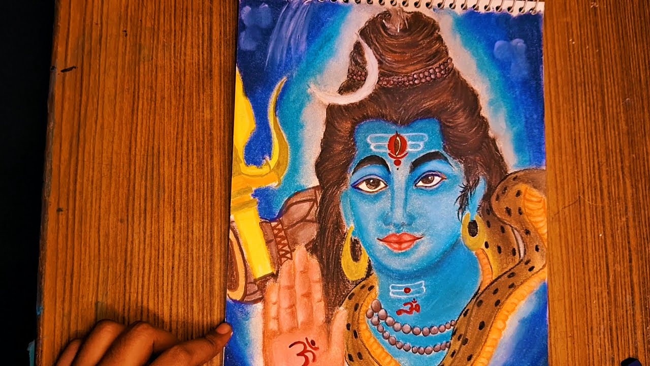 Bhole baba Drawing || With Soft pastel Colour || Lord Shiva Drawing ...