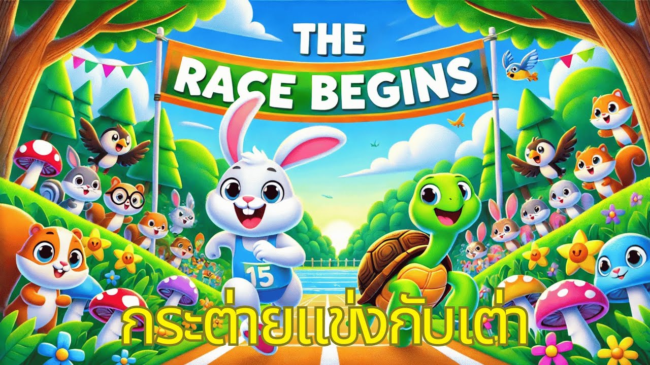 กระต่ายแข่งกับเต่า 🐇🐢 | The Race Begins 🌟 | นิทานแห่งมิตรภาพและความ ...