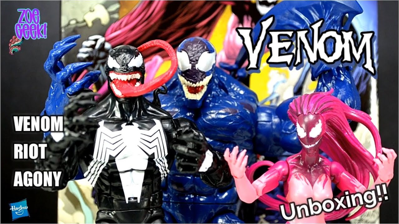 3 Pack Venom Riot y Agony !! Marvel Legends Unboxing en Español Hasbro ...